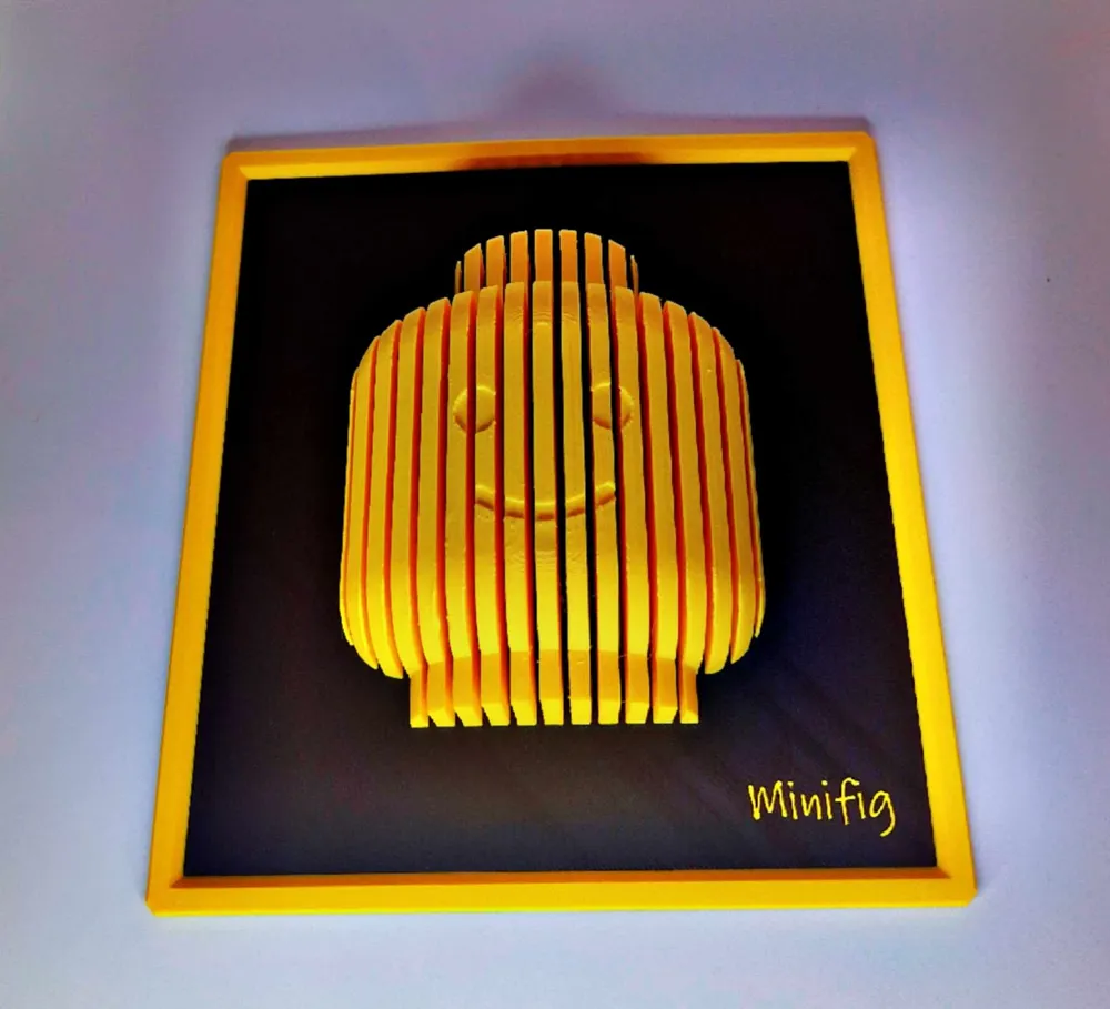 Layered Minifig Brick Head - 3D Art - No AMS by SA3D Designs MakerWorld ...