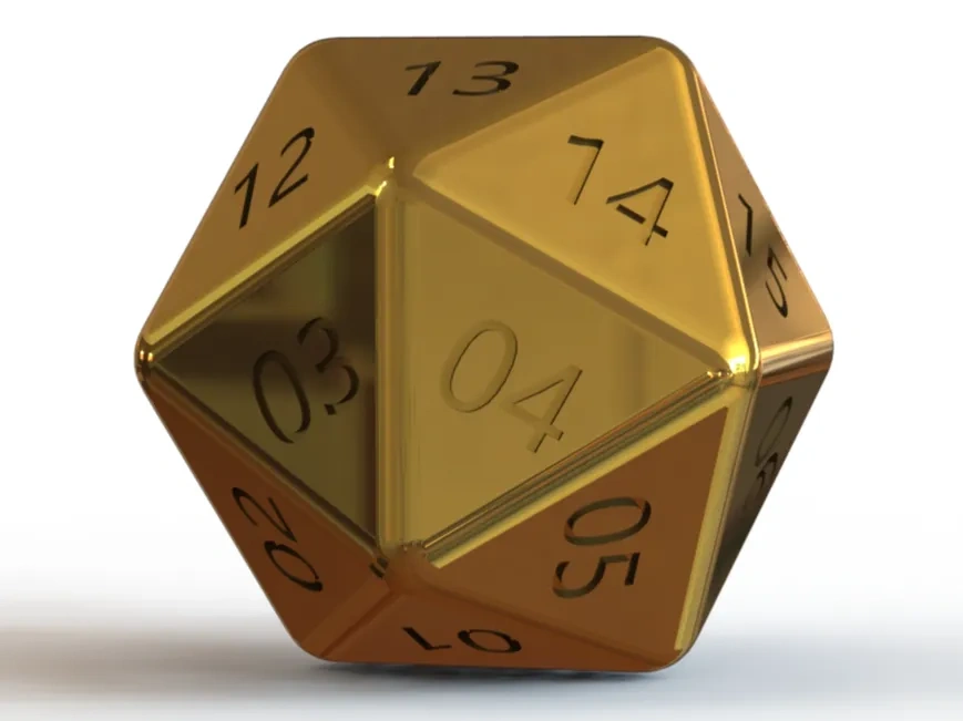 Icosahedron Dice by user_1107823285 - MakerWorld