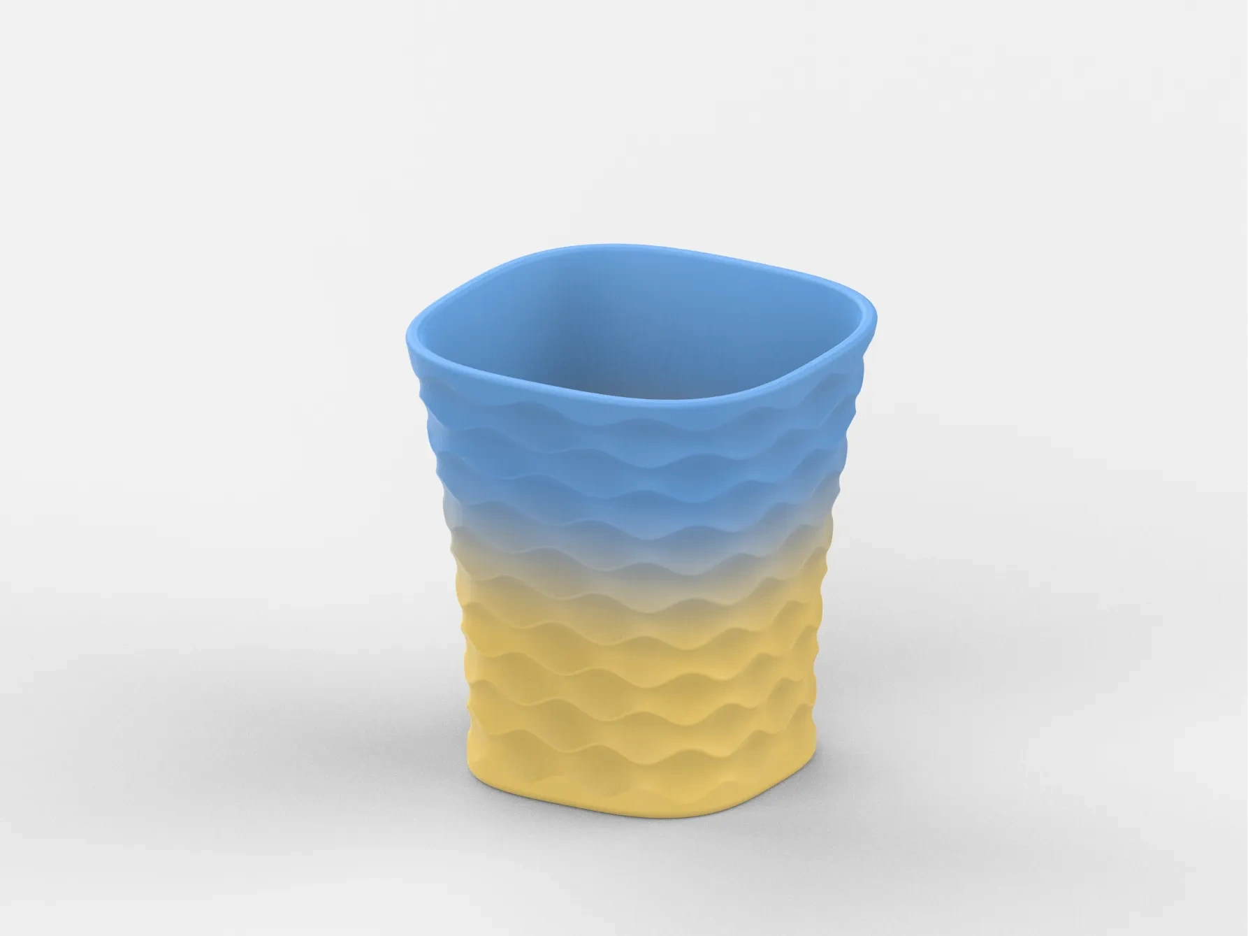 Pen container with wavy texture by hild - MakerWorld