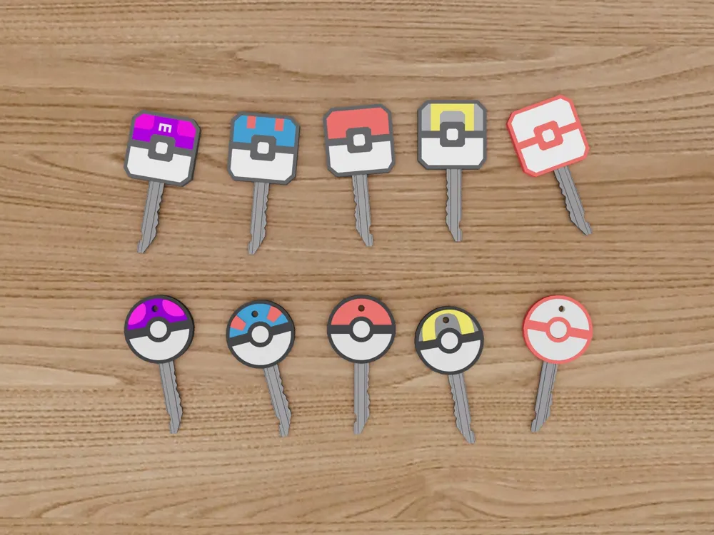 Pokeball Key Cover - Pack Pokeball by CG3D MakerWorld: Download Free 3D ...