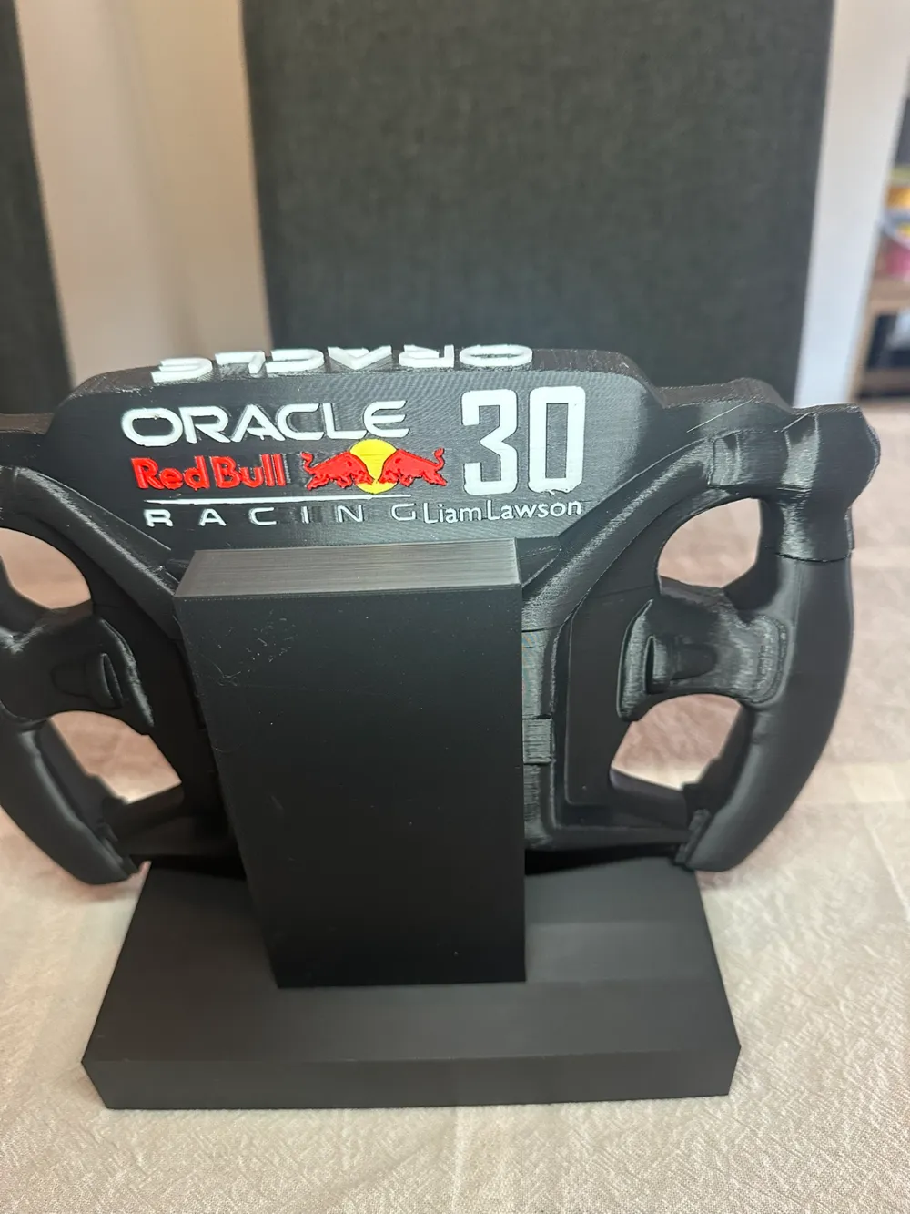 red bull steering wheel Liam Lawson by marconooren MakerWorld: Download Free 3D Models