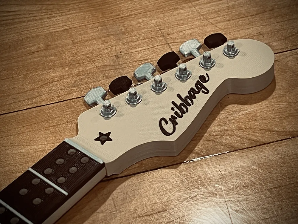 Rockin' Guitar Cribbage Board - Free 3D Print Model - MakerWorld