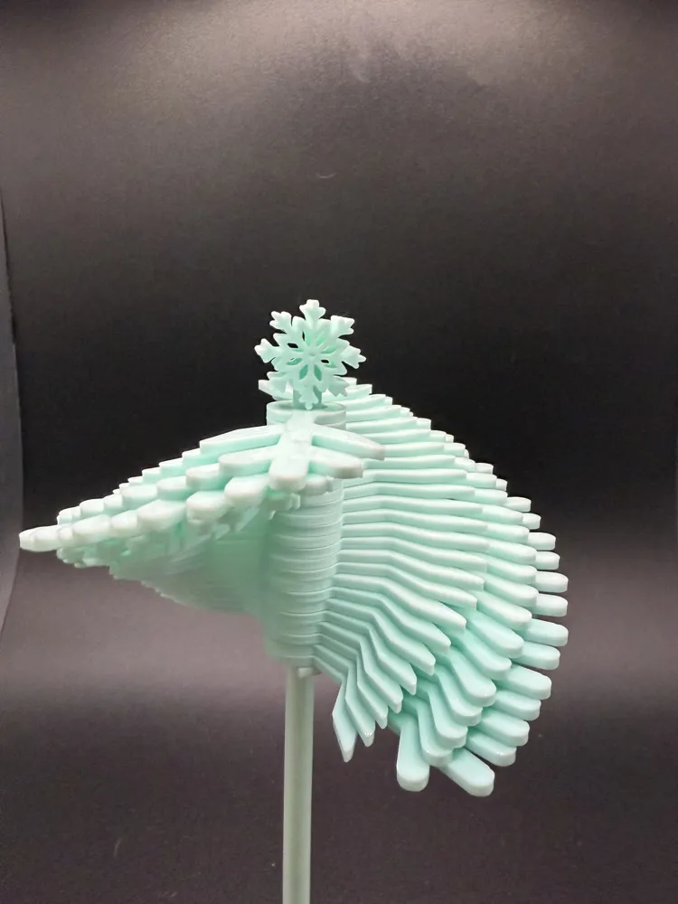 Snowflake Flip Flap Spinner - Free 3D Print Model - MakerWorld