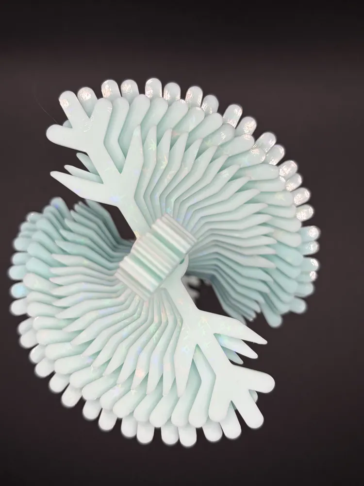 Snowflake Flip Flap Spinner - Free 3D Print Model - MakerWorld
