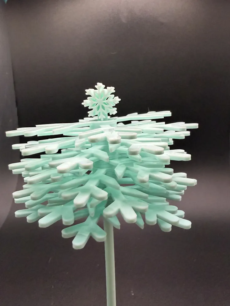 Snowflake Flip Flap Spinner - Free 3D Print Model - MakerWorld