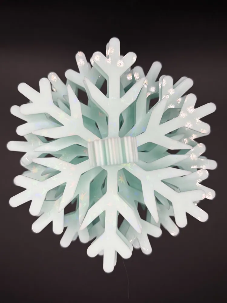 Snowflake Flip Flap Spinner - Free 3D Print Model - MakerWorld