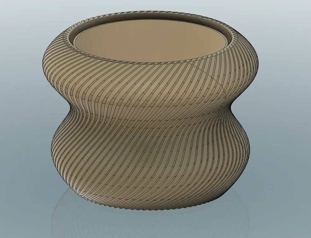 Curved Flower Pot by FelixL - MakerWorld