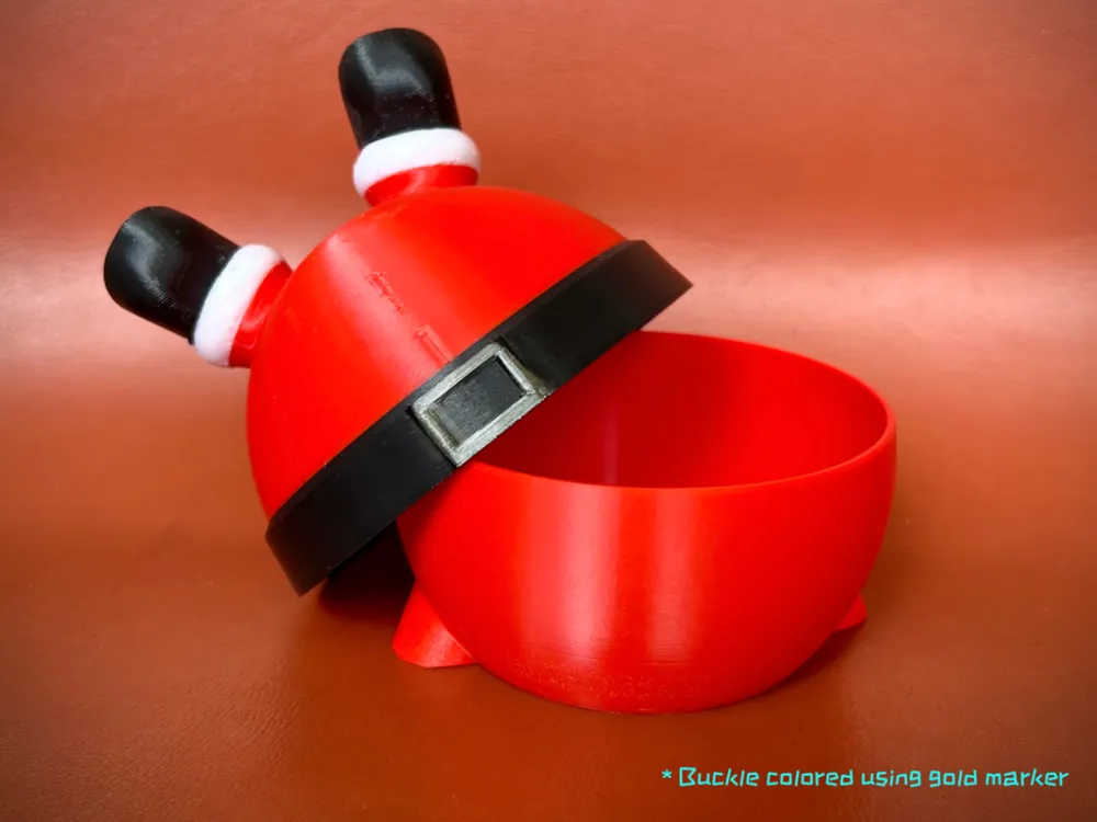 Christmas Santa candy trinket container by 01makes - MakerWorld