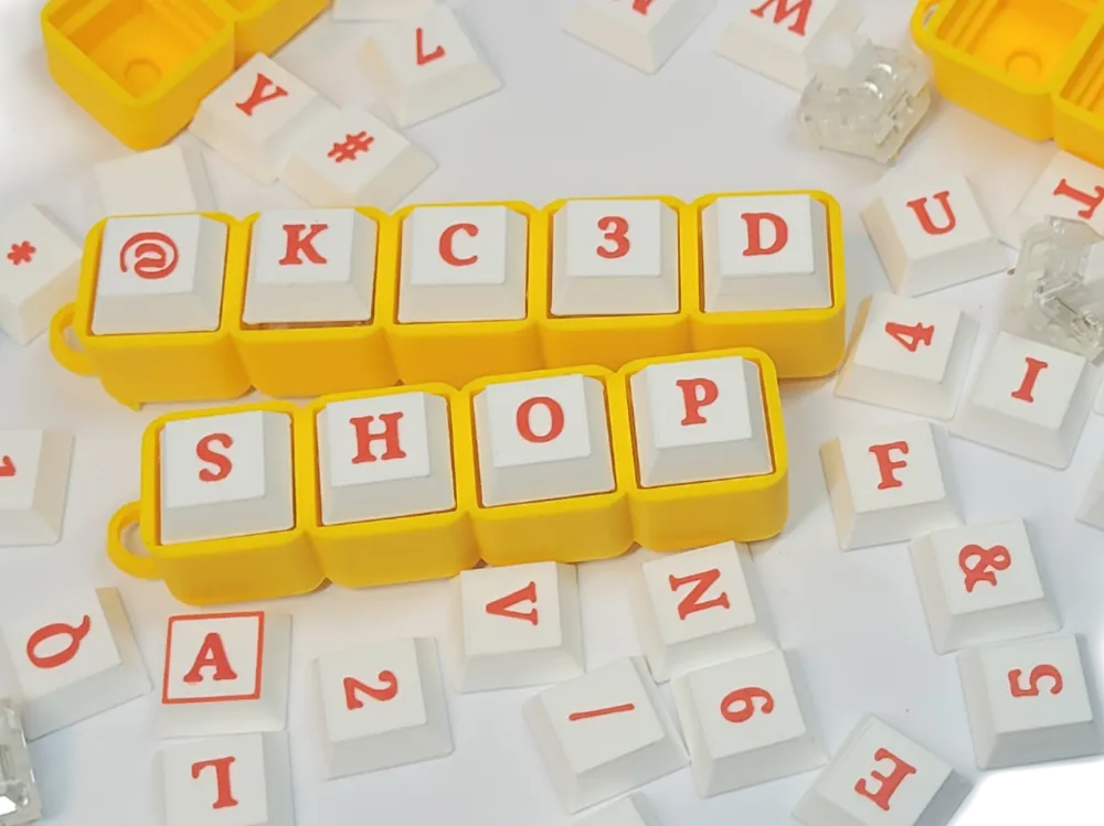 Clicky Name Keychain 1-8 slots - Free 3D Print Model - MakerWorld