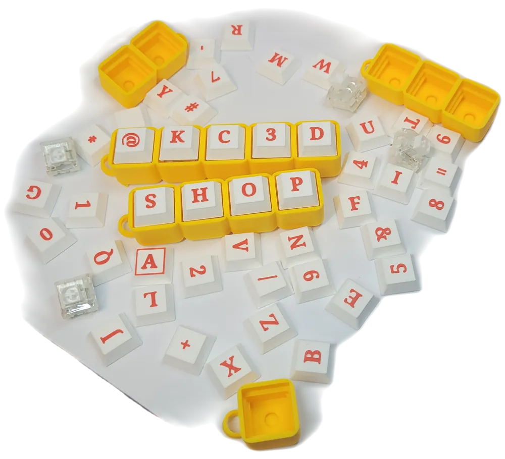 Clicky Name Keychain 1-8 slots - Free 3D Print Model - MakerWorld