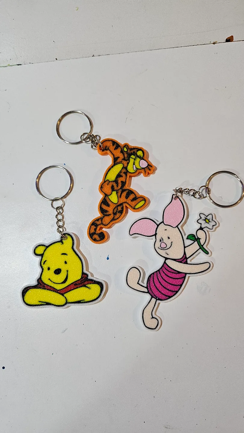 Winnie the Pooh keychains set of 3 by Tommy Gun - MakerWorld