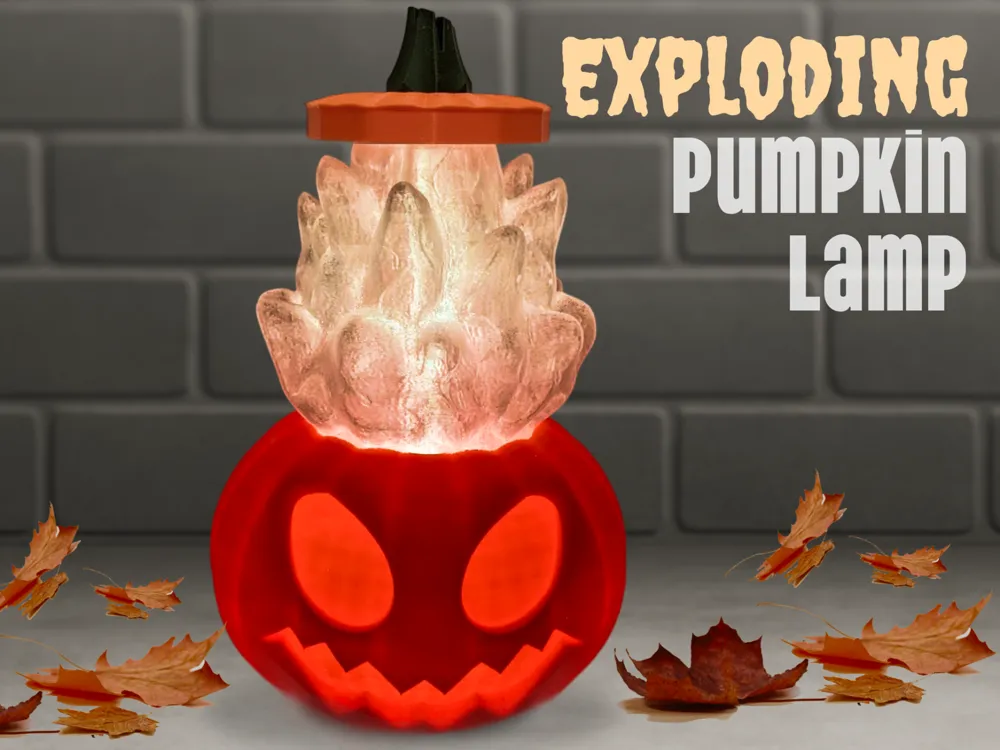 Exploding Pumpkin Lamp or Tea Light - Free 3D Print Model - MakerWorld