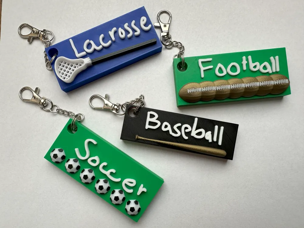 Sports Keychains by Channonballs - MakerWorld