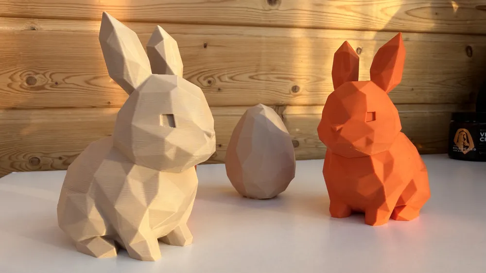 Low-Poly Easter Bunny | Support-Free Design - Free 3D Print Model ...