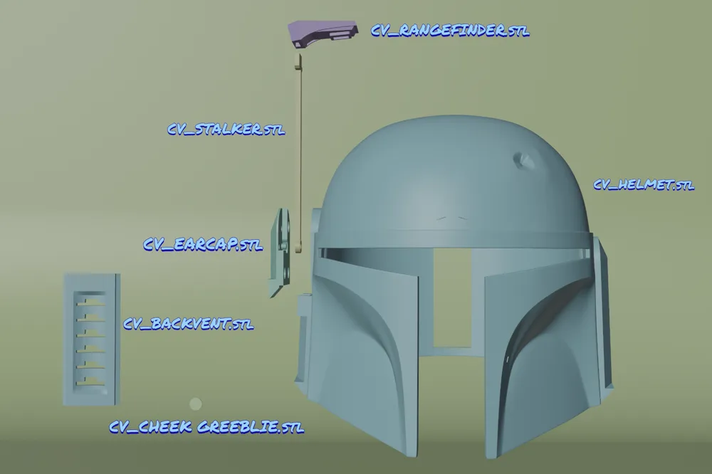 Cobb Vanth / Boba Fett post sarlacc Helmet by Mark Dra MakerWorld: Download Free 3D Models