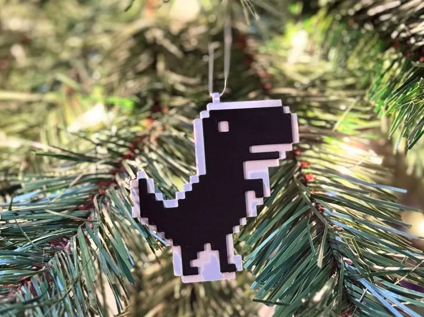 Offline T-Rex (Google Dinosaur Game) - Ornament - Free 3D Print Model ...