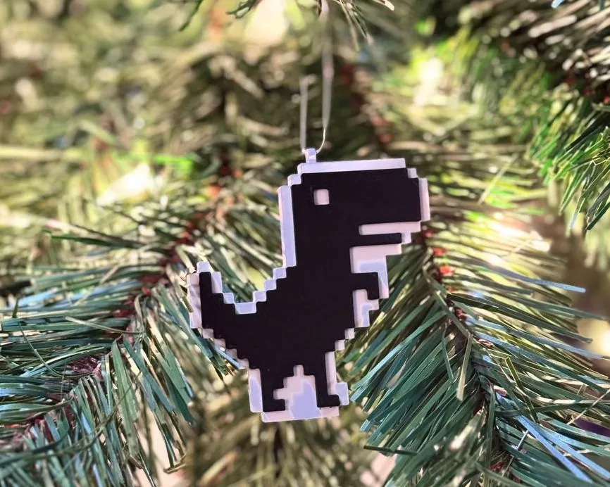 Offline T-Rex (Google Dinosaur Game) - Ornament - Free 3D Print Model ...