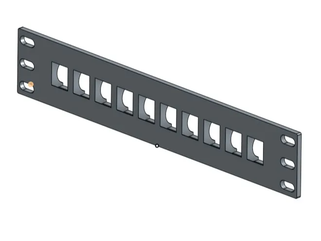 Patchpanel for 10 keystones 10" rack - Free 3D Print Model - MakerWorld