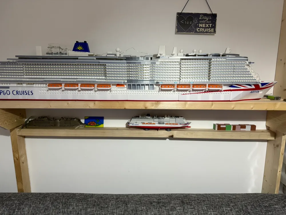 P&O Cruises Arvia 1:1000 Multi Colour Full or Waterline - Free 3D Print ...