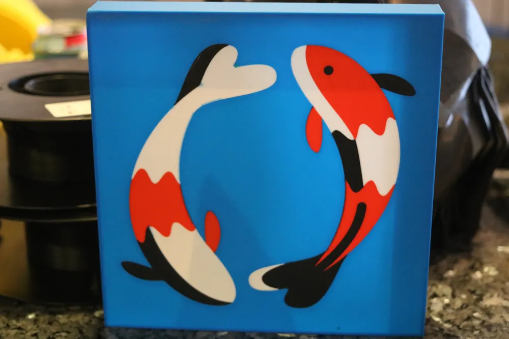 KOI FISH LIGHT BOX by simplybabette - MakerWorld