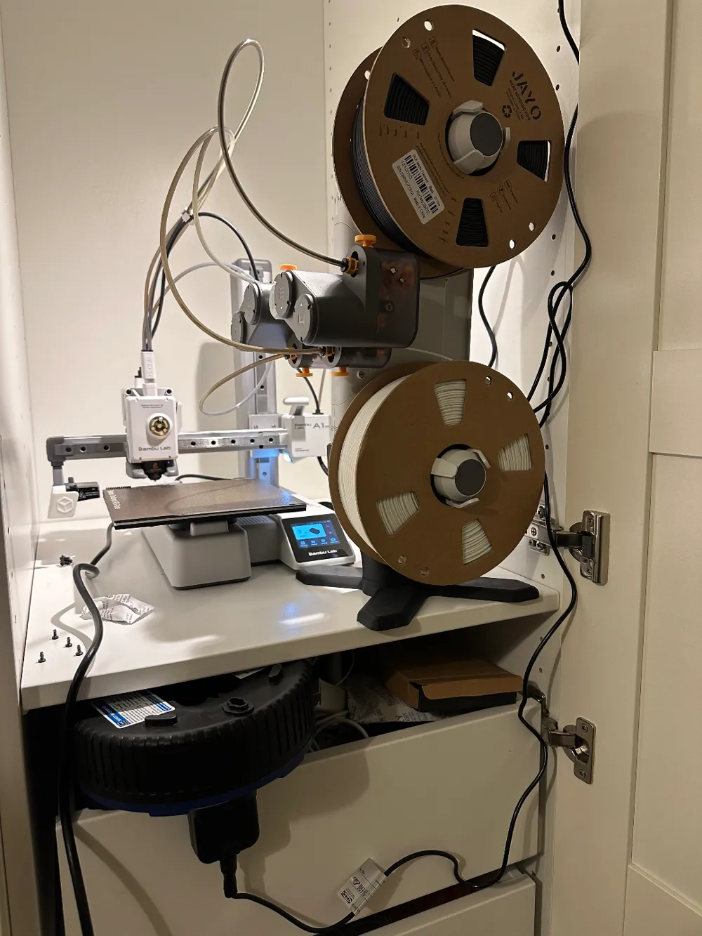 AMS Lite Low Vertical Stand - Single piece print for A1 Mini Remixed by ...