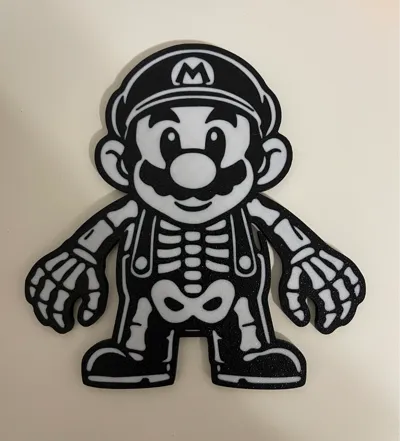 Super Mario's Skeleton Toad Halloween decor by mOliveira - MakerWorld
