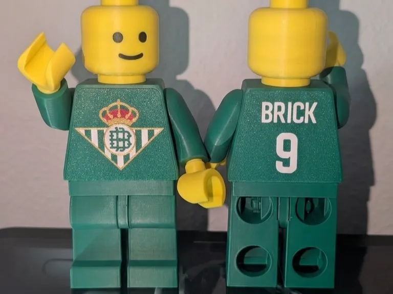 Large Brick Man - Real Betis - 20cm - modular - Free 3D Print Model ...