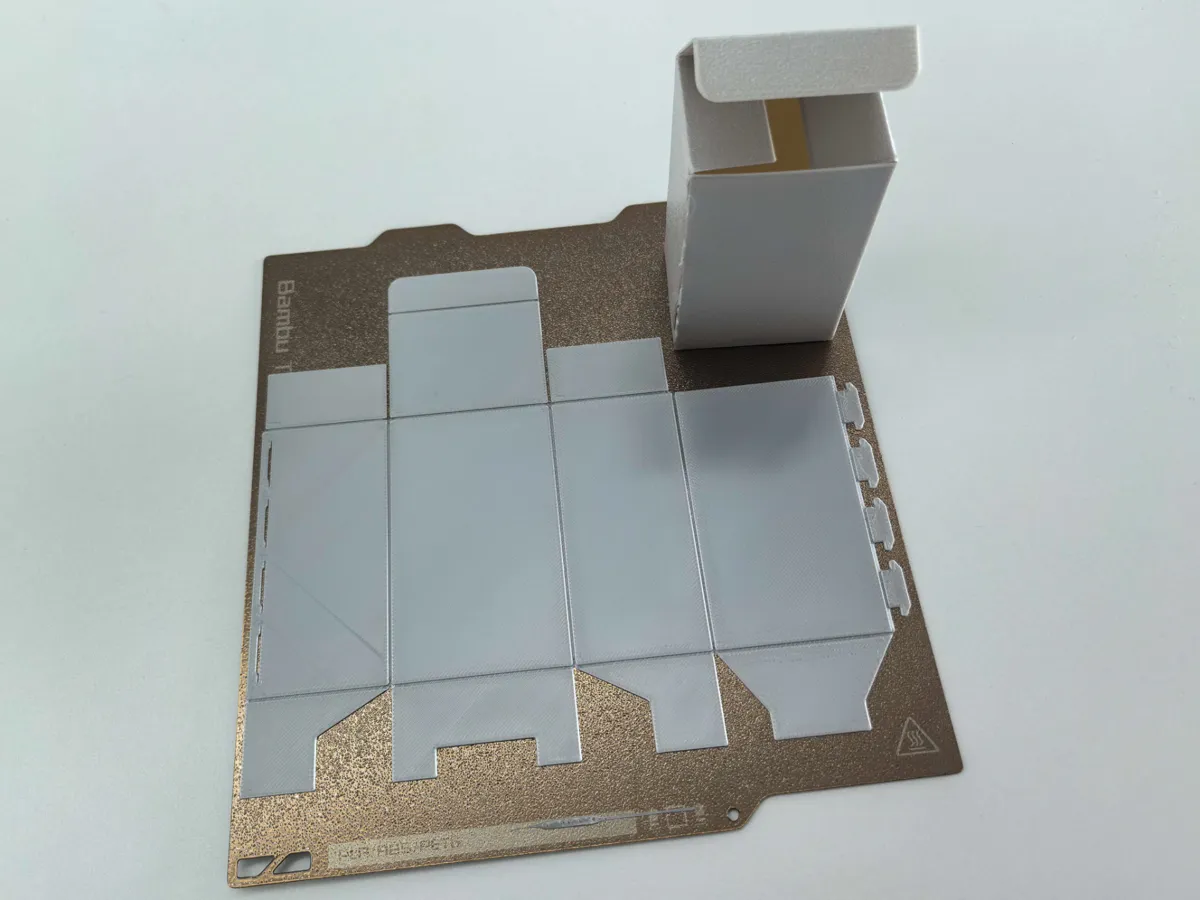 Single-slot snap-bottom storage box Flat print Self-assembly Desktop ...