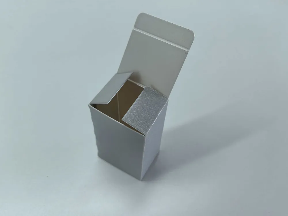 Single-slot snap-bottom storage box Flat print Self-assembly Desktop ...