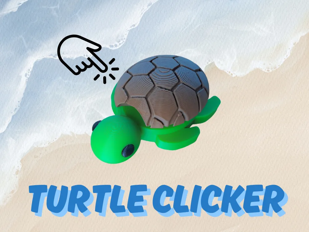 Turtle Clicker Fidget - Free 3D Print Model - MakerWorld