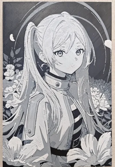 Frieren: Beyond Journey's End - Flower Sea by 冷鸢-浮雕照片制作 MakerWorld ...