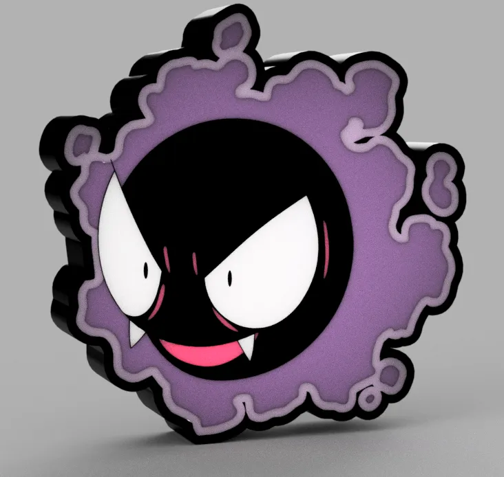 Pokemon - 0092 Gastly LED Lamp by BeeTee 3D - MakerWorld
