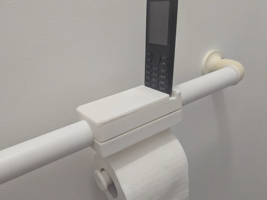 Grab rail mounted toilet paper roll holder - Free 3D Print Model ...