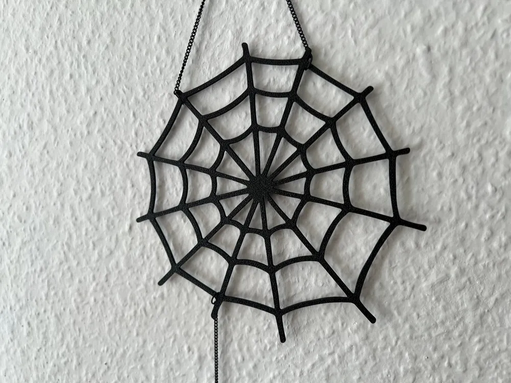 Spider in a cobweb - Jewellery hanger by cwurm - MakerWorld