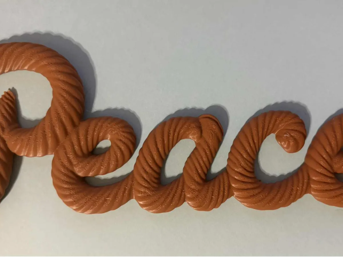 Peace Rope Sign Wall or Shelf Decor - Free 3D Print Model - MakerWorld