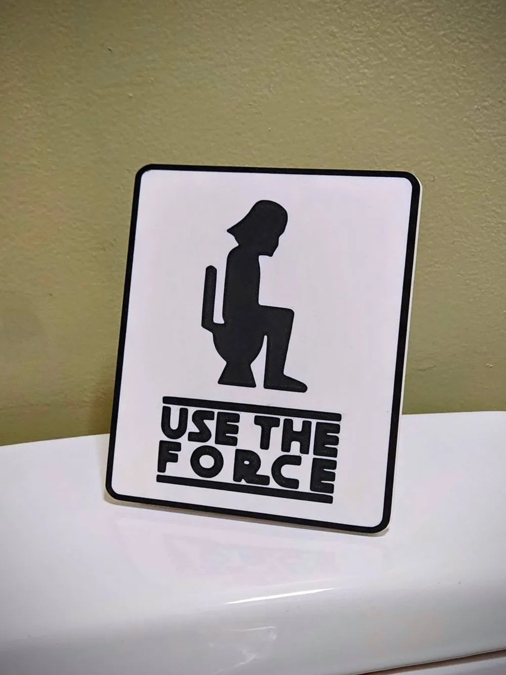 USE THE FORCE - Funny Bathroom Sign - Free 3D Print Model - MakerWorld