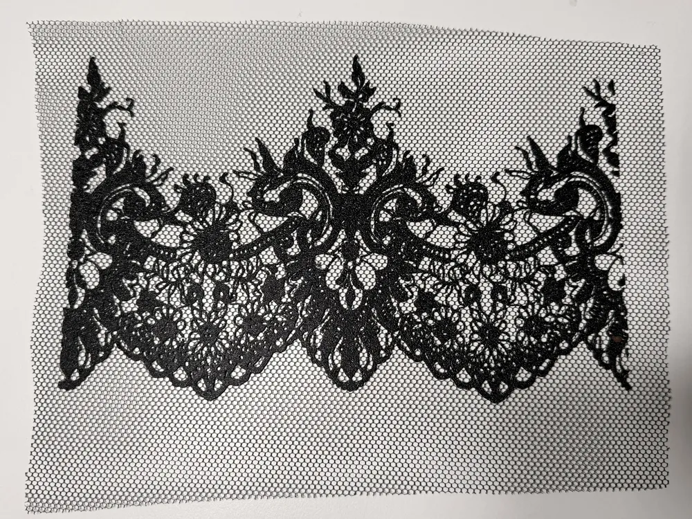 3D Printed Lace on Tulle Elegant Delicate TPU/PLA - Free 3D Print Model ...