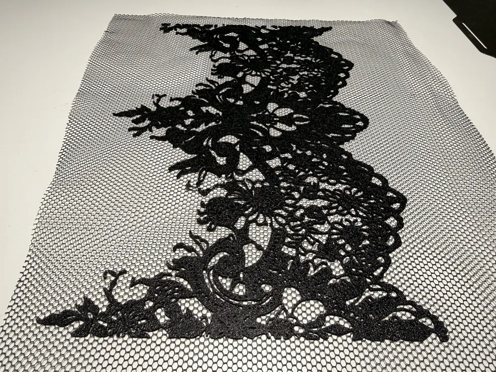 3D Printed Lace on Tulle Elegant Delicate TPU/PLA - Free 3D Print Model ...