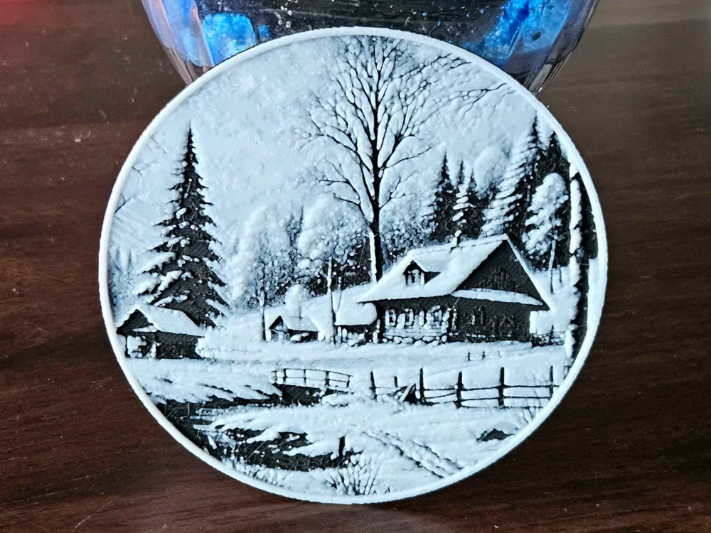 Winter Village - Coaster by Yandalf - MakerWorld