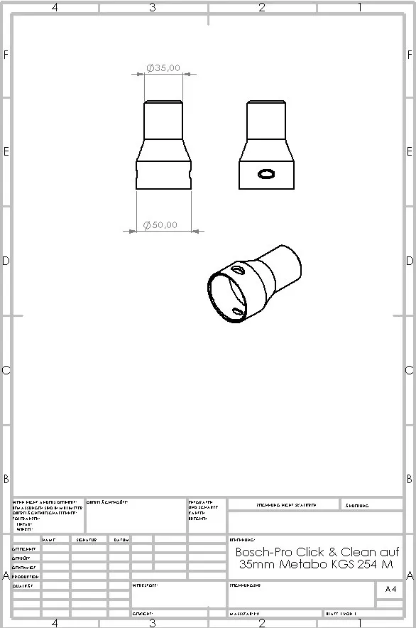 Bosch Click & Clean Adapter to Metabo Ø35mm - Free 3D Print Model ...
