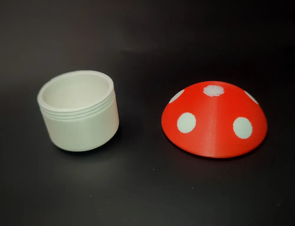 Mushroom Screw Container by Kabelsalat MakerWorld: Download Free 3D Models