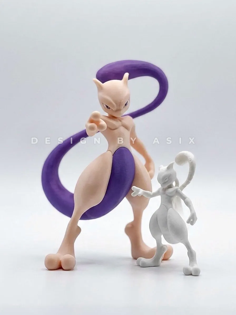 Pokemon Mewtwo multi-part print for perfect detailing (no AMS needed ...
