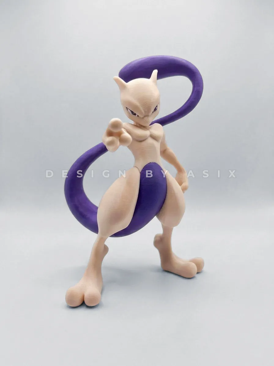 Pokemon Mewtwo multi-part print for perfect detailing (no AMS needed ...