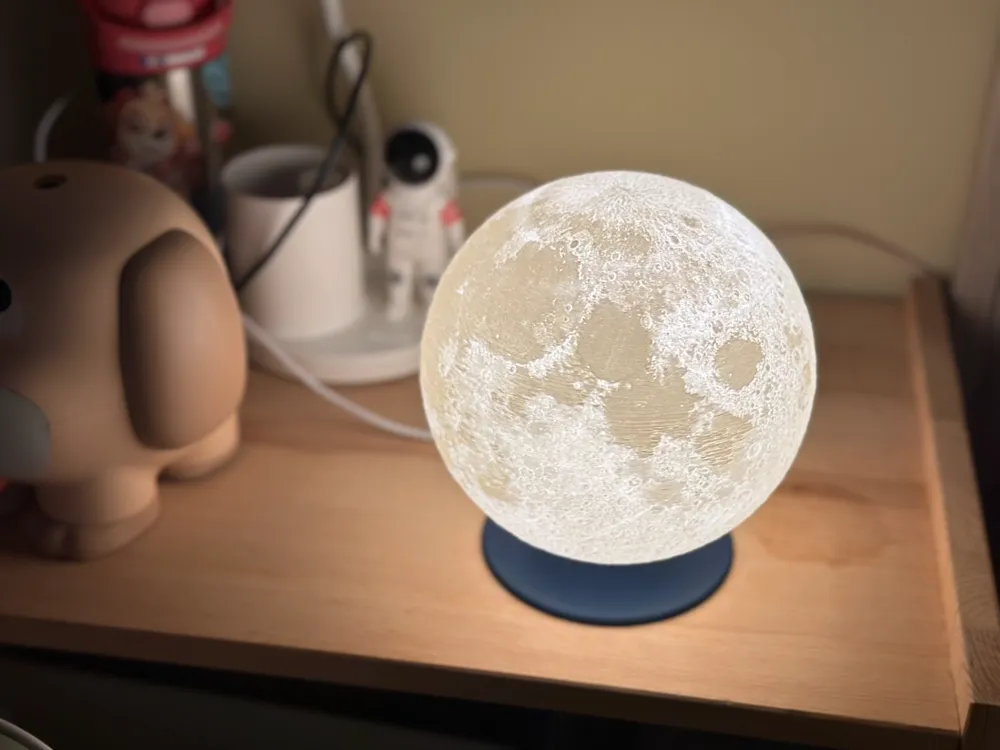 Moon light stand for Bambu LED lamp kit by s5862140 MakerWorld ...