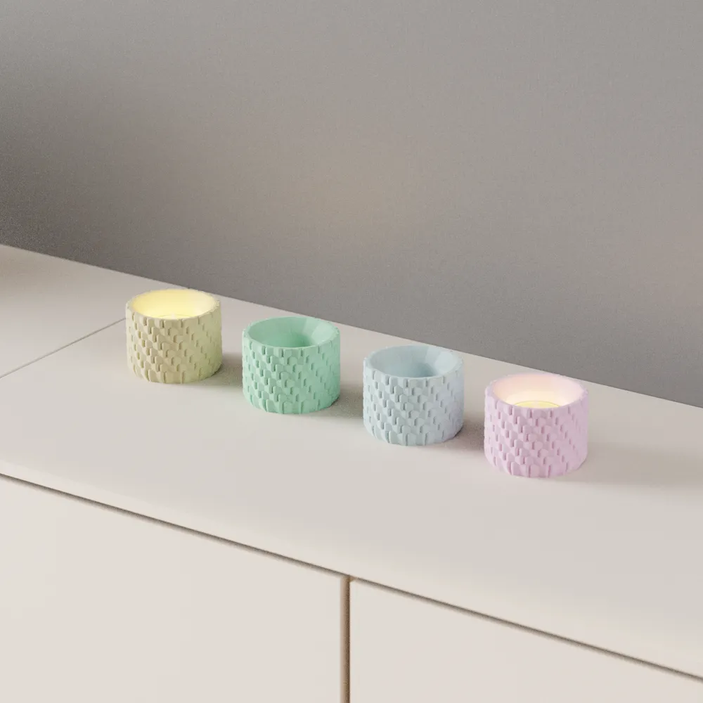 Modern Tealight Holder. Cool LED candle lamp - Free 3D Print Model ...