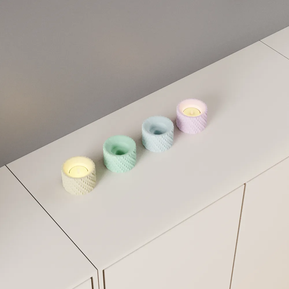 Modern Tealight Holder. Cool LED candle lamp - Free 3D Print Model ...