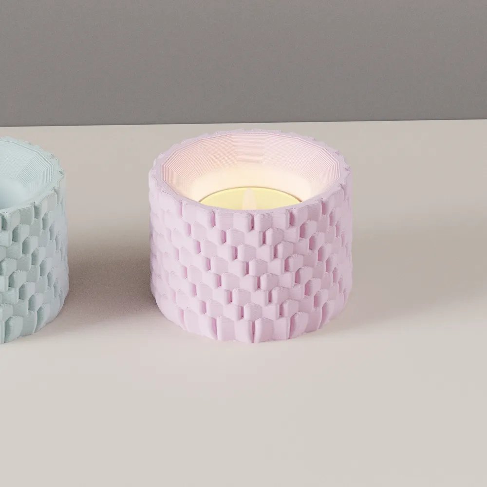 Modern Tealight Holder. Cool LED candle lamp - Free 3D Print Model ...