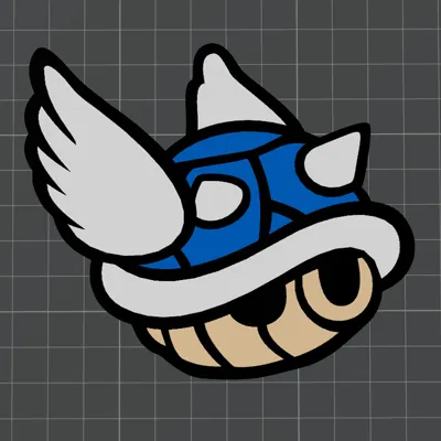 Gold Blue Shell Mario Kart Trophy Remixed by 3Deen-Druck - MakerWorld