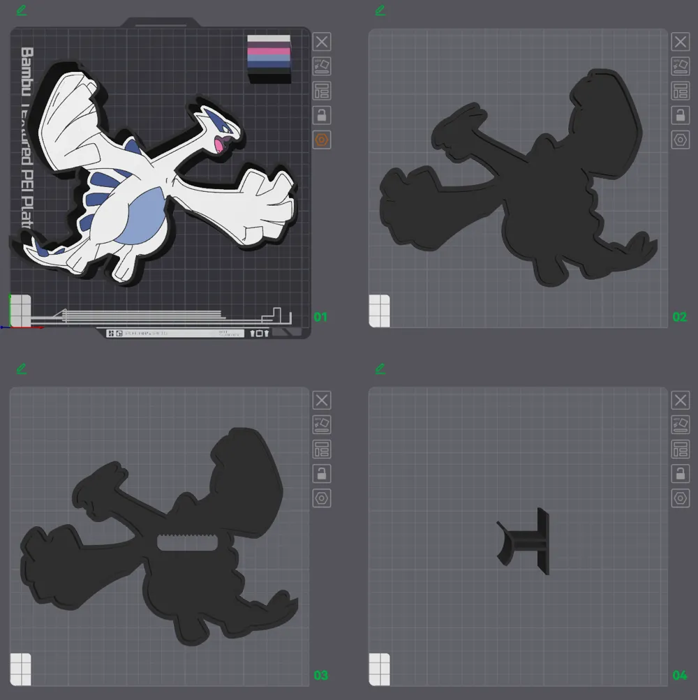 Pokemon - 0249 Lugia LED Lamp by BeeTee 3D - MakerWorld