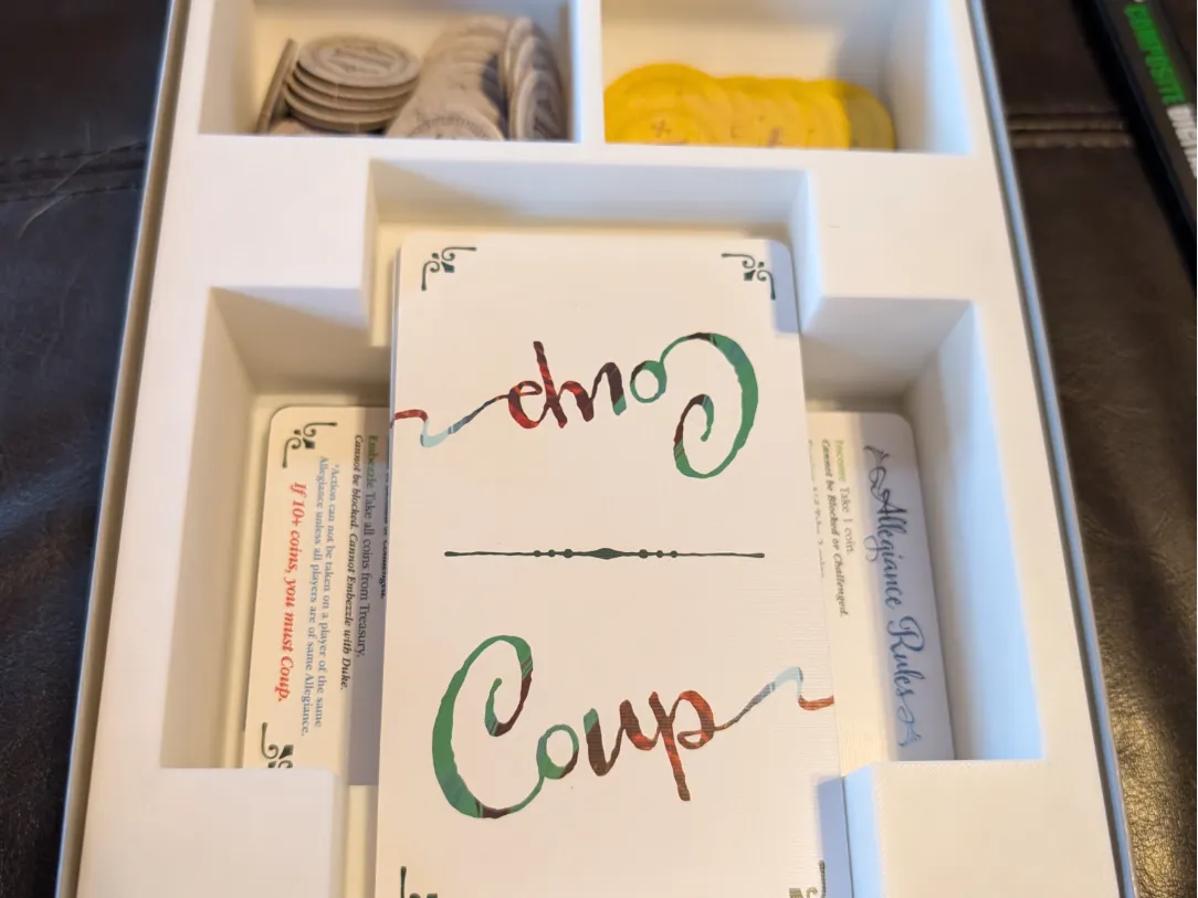 Coup: Deluxe Edition Board Game Insert - Free 3D Print Model - MakerWorld